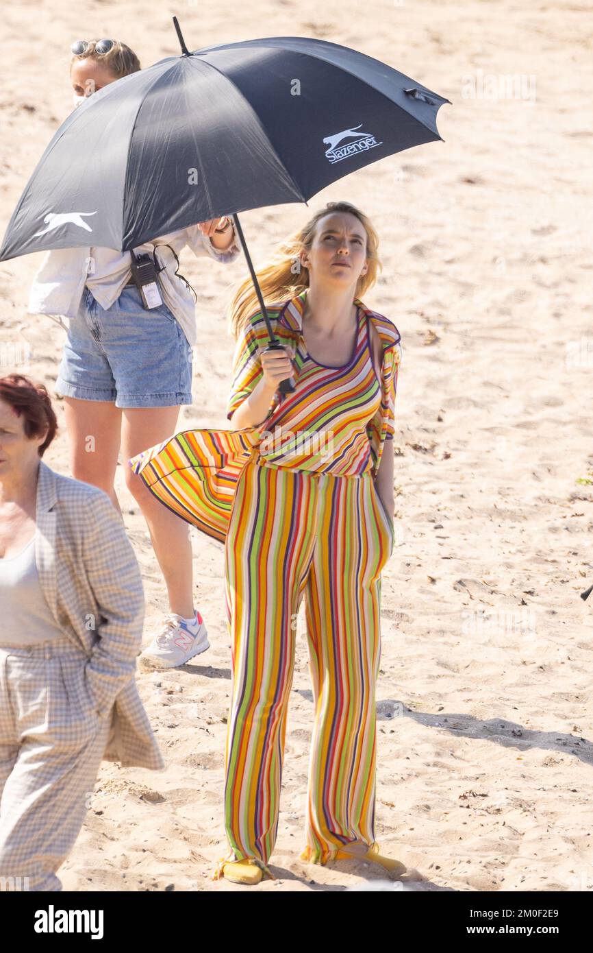 Jodie Comer is spotted filming for Killing Evev in Margate, Kent Stock ...