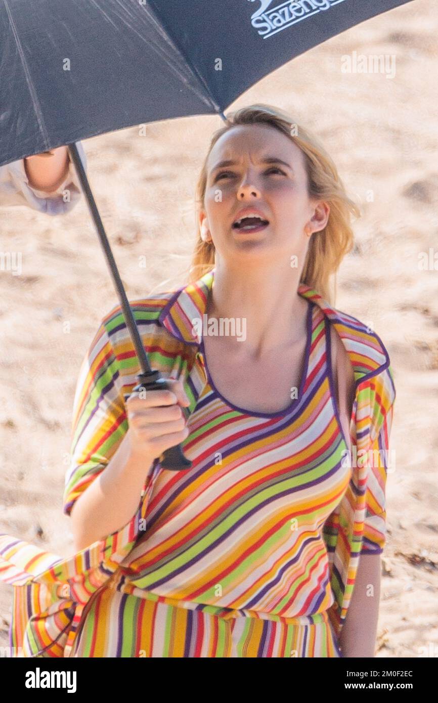 Jodie Comer is spotted filming for Killing Evev in Margate, Kent Stock ...