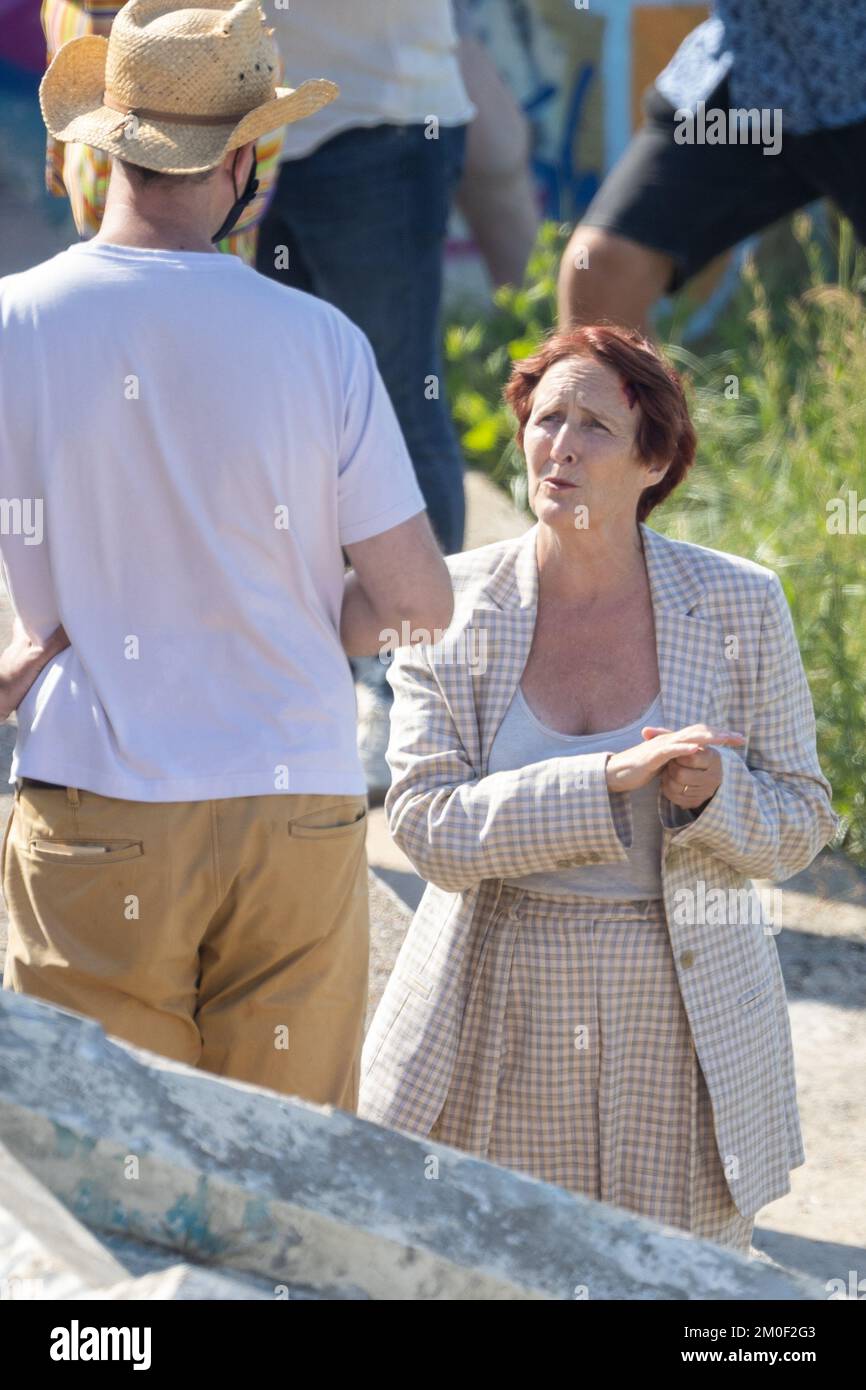 Jodie Comer is spotted filming for Killing Evev in Margate, Kent Stock ...