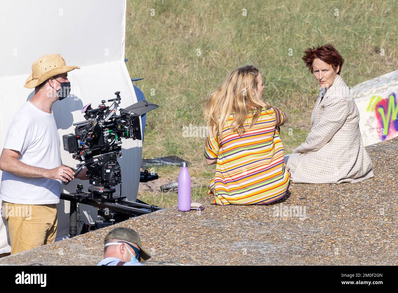 Jodie Comer is spotted filming for Killing Evev in Margate, Kent Stock ...