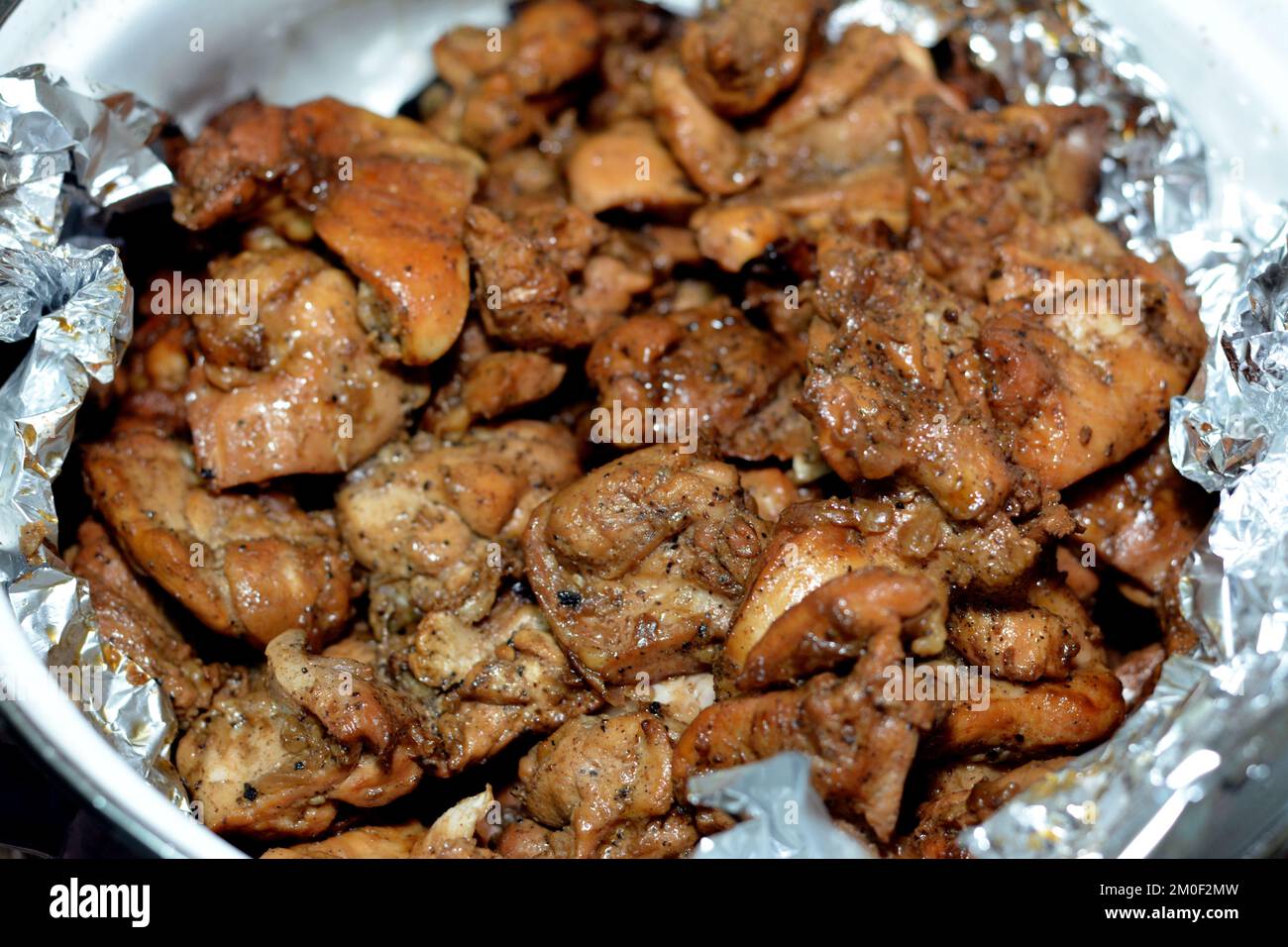 Shish taouk or shish tawook, a traditional marinated grilled chicken ...