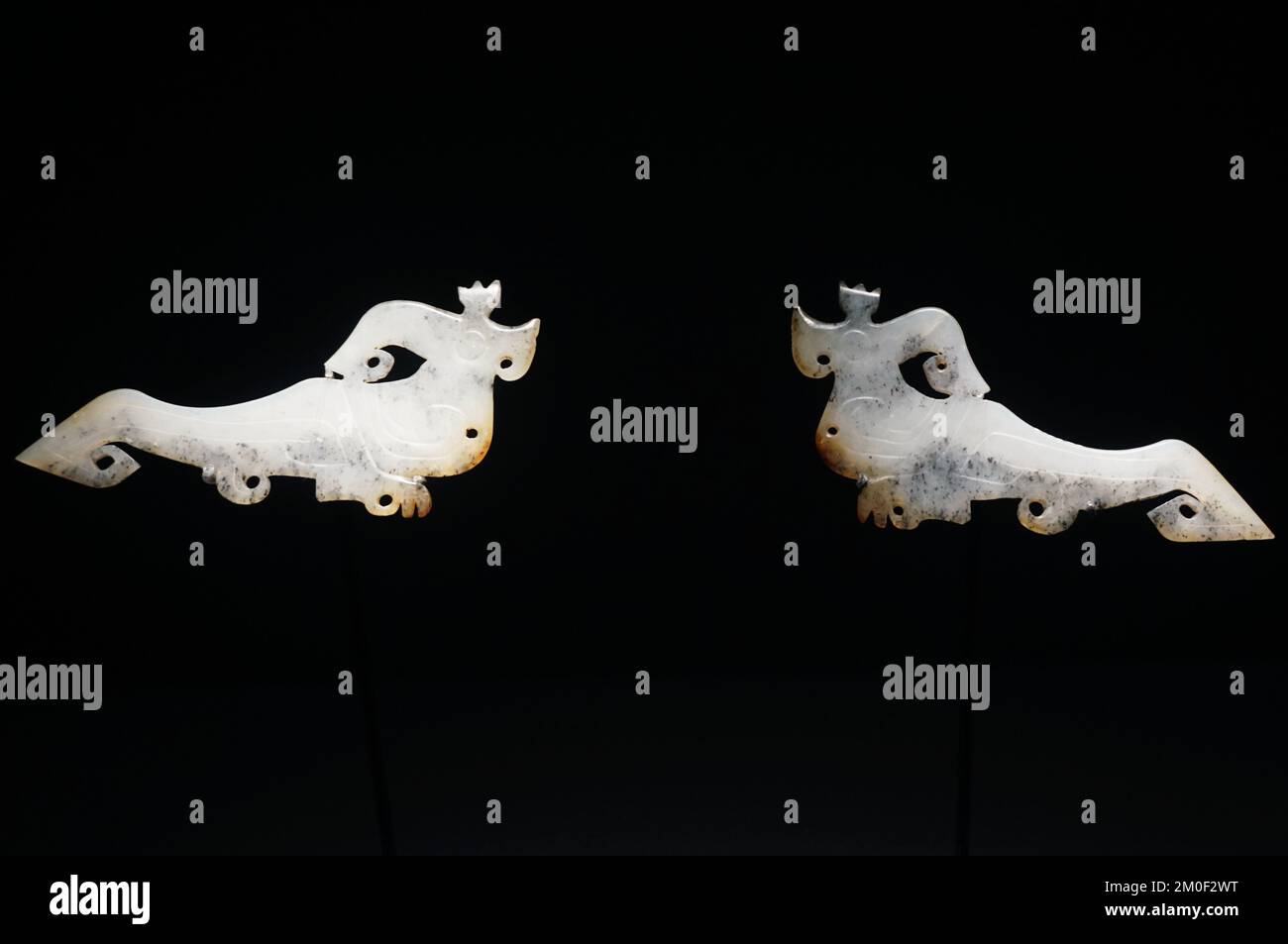 HANGZHOU, CHINA - DECEMBER 6, 2022 - A jade bird of the Western Zhou ...