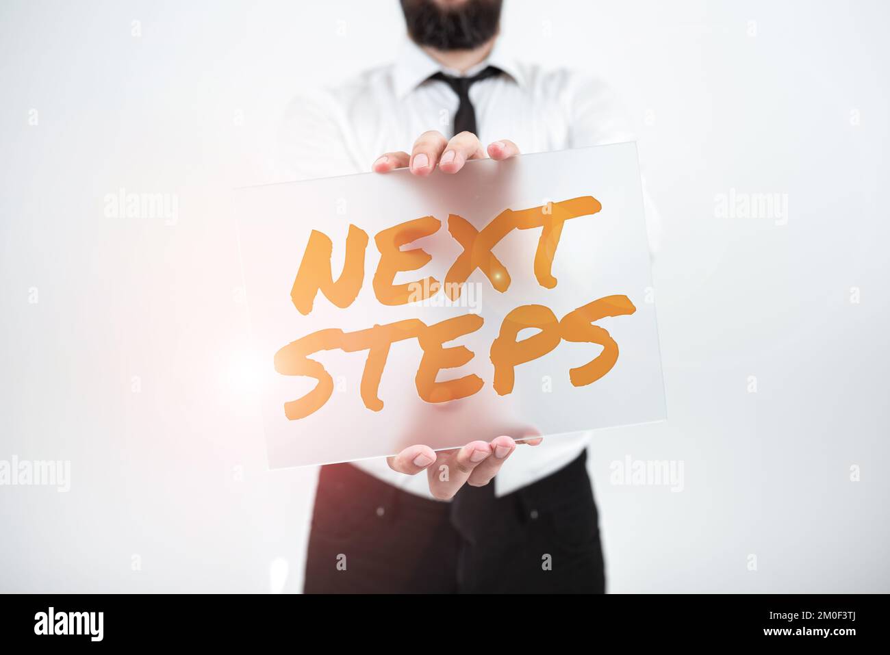 Handwriting text Next Steps. Internet Concept numper of process going ...