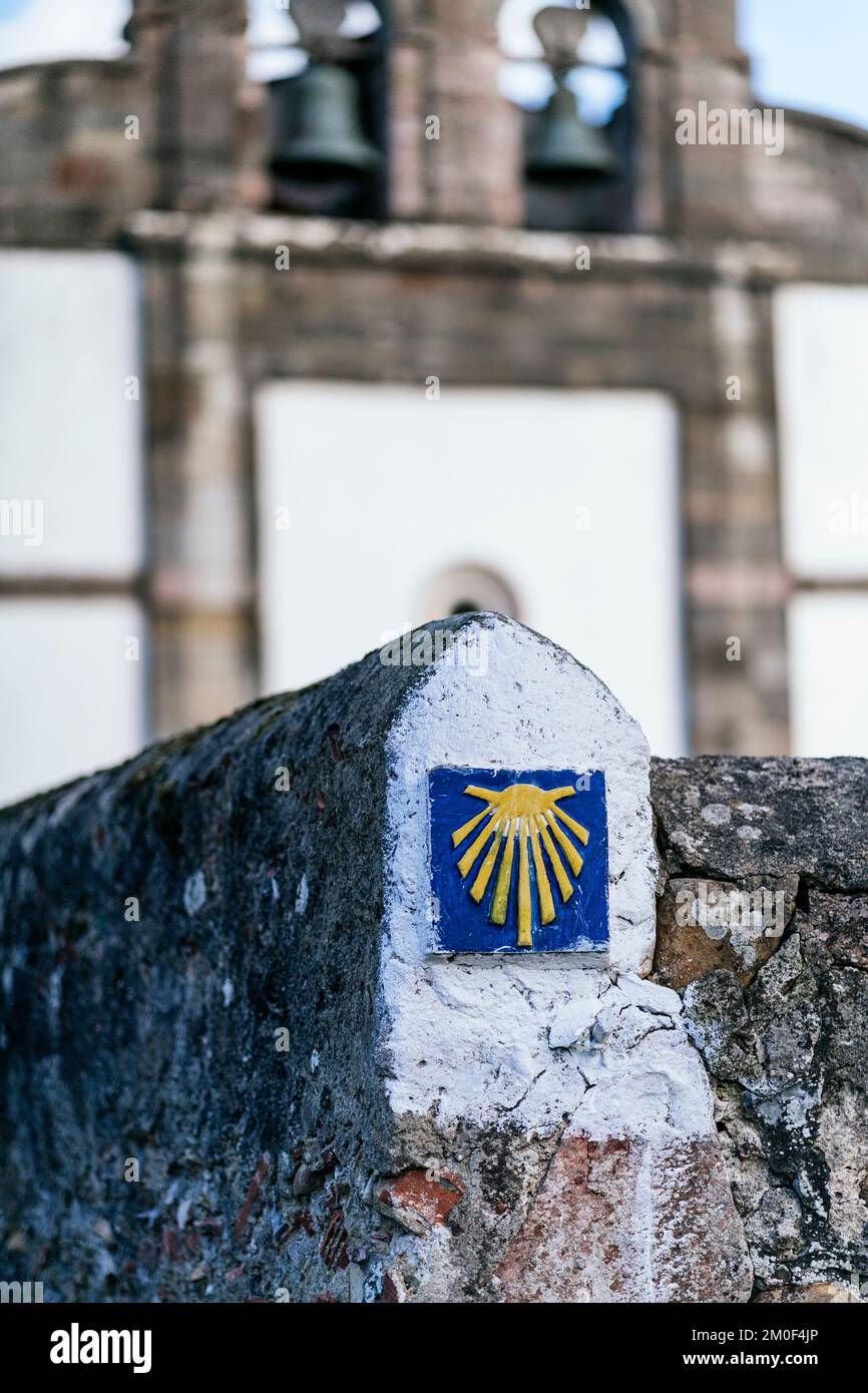 Camino de Santiago de Compostela signpost Stock Photo - Alamy