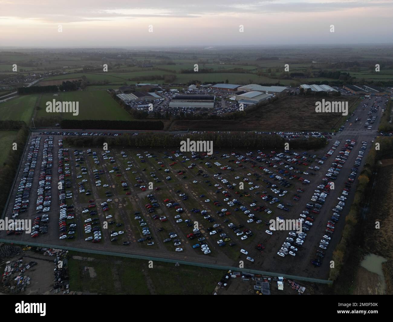 Chipping Warden HS2 high speed rail network construction site aerial ...