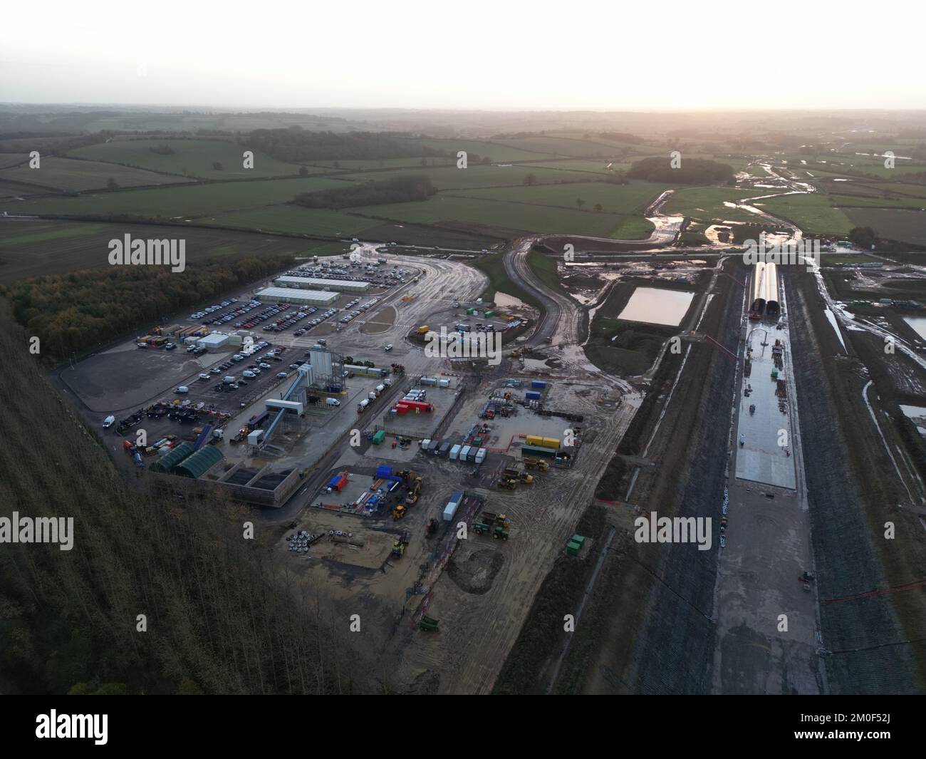 Chipping Warden HS2 tunnels high speed rail network construction site ...