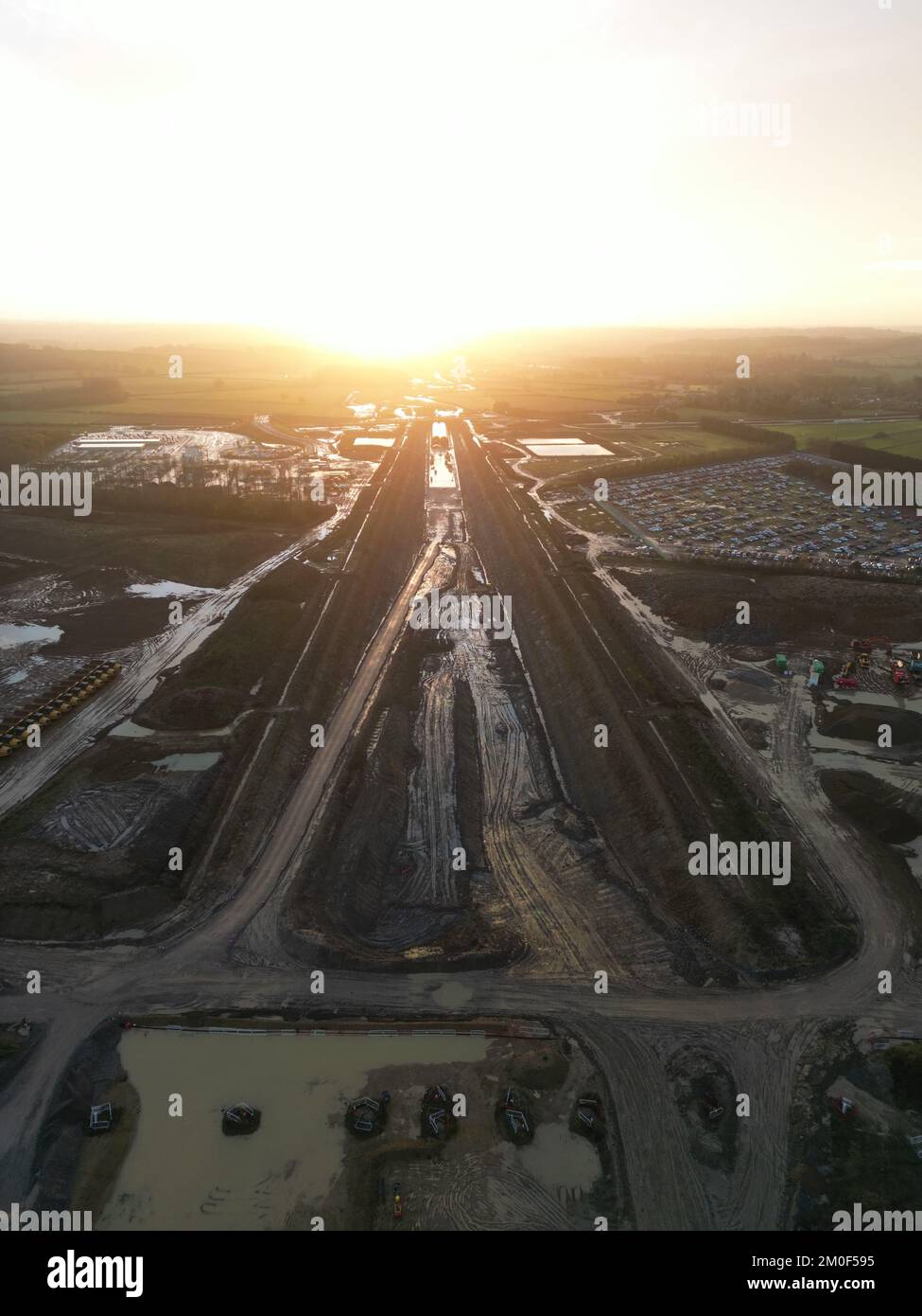 Chipping Warden HS2 tunnels high speed rail network construction site ...