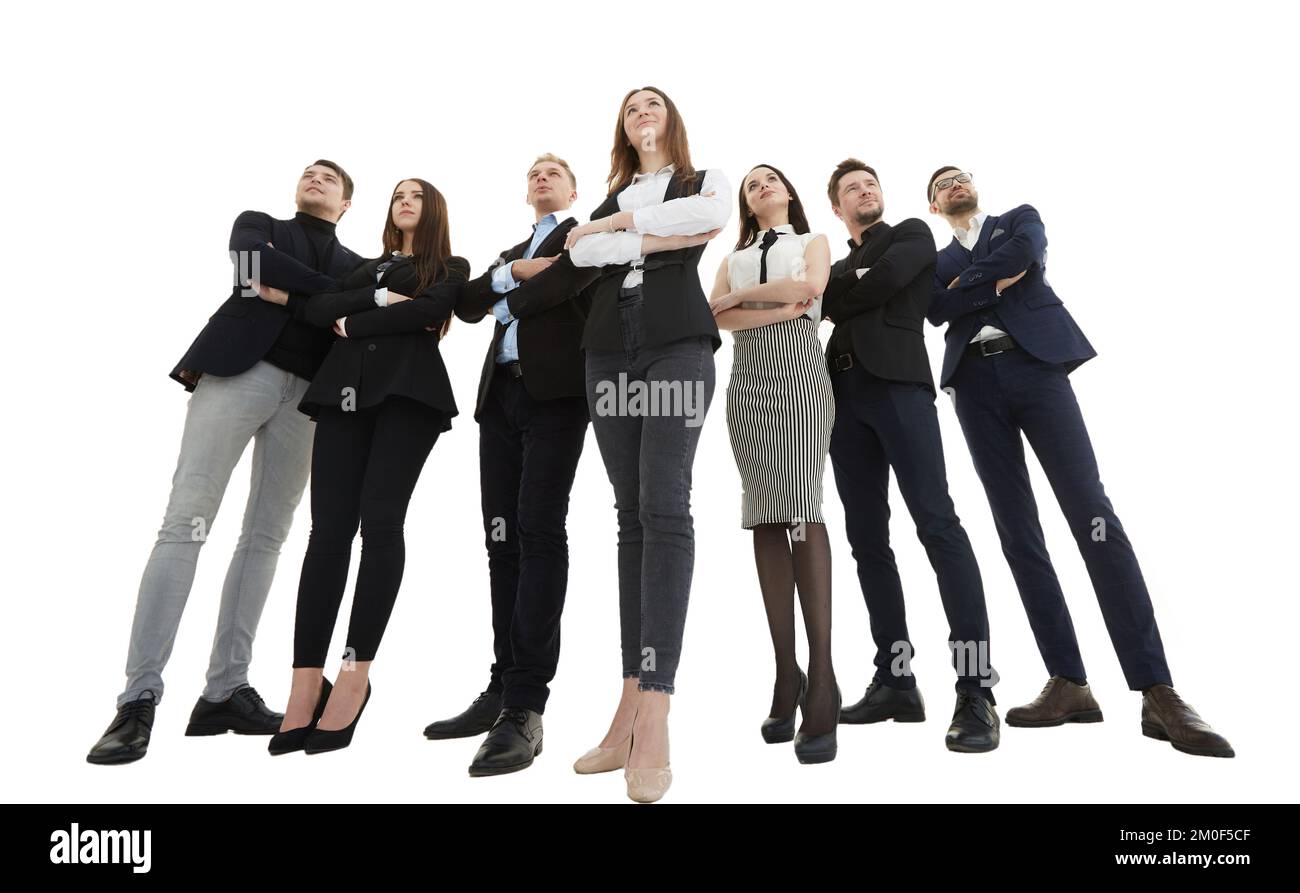 group of young business people looking forward with confidence Stock ...