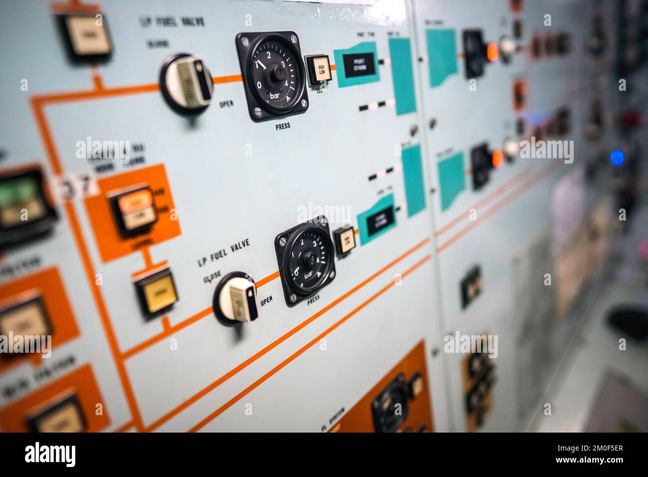 Image of a control panel with many buttons Stock Photo - Alamy