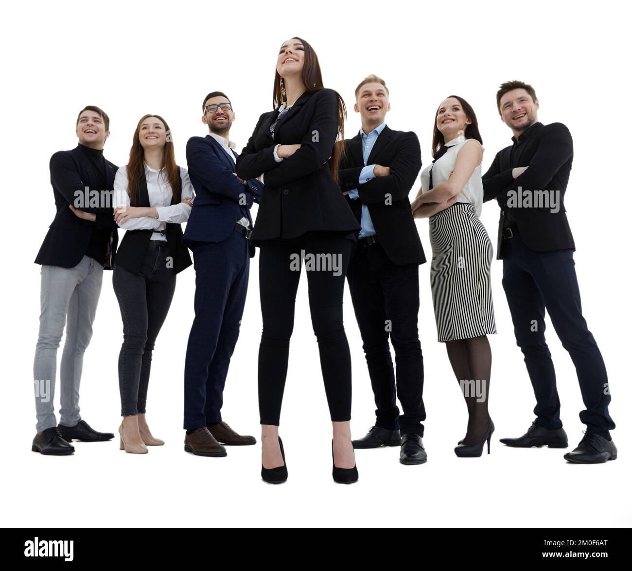 team of dedicated young business people looking forward Stock Photo - Alamy