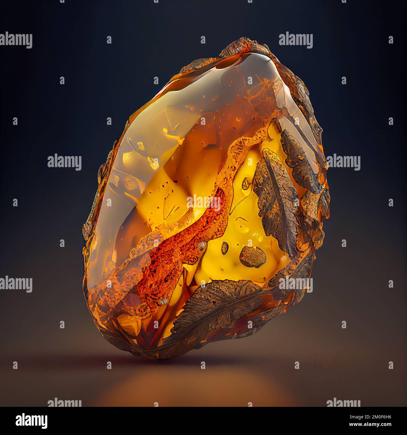 Portrait of a amber gemstone illustration Stock Photo - Alamy