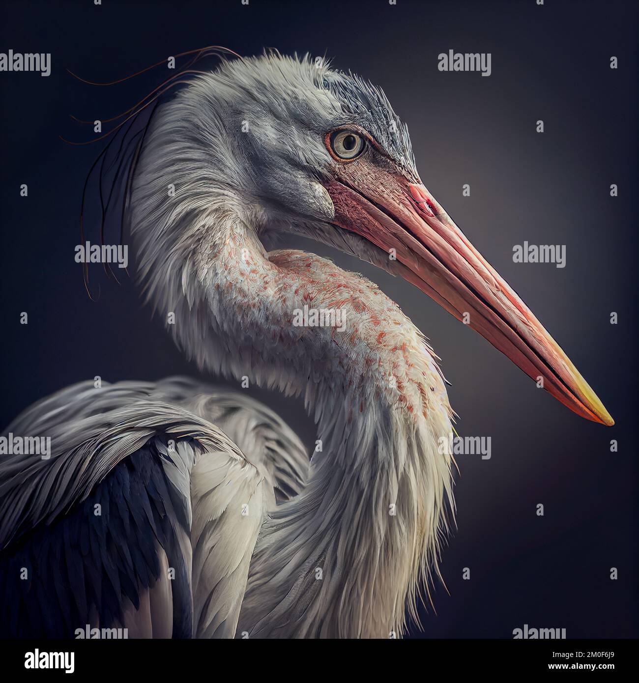 portrait of a stork illustration Stock Photo - Alamy