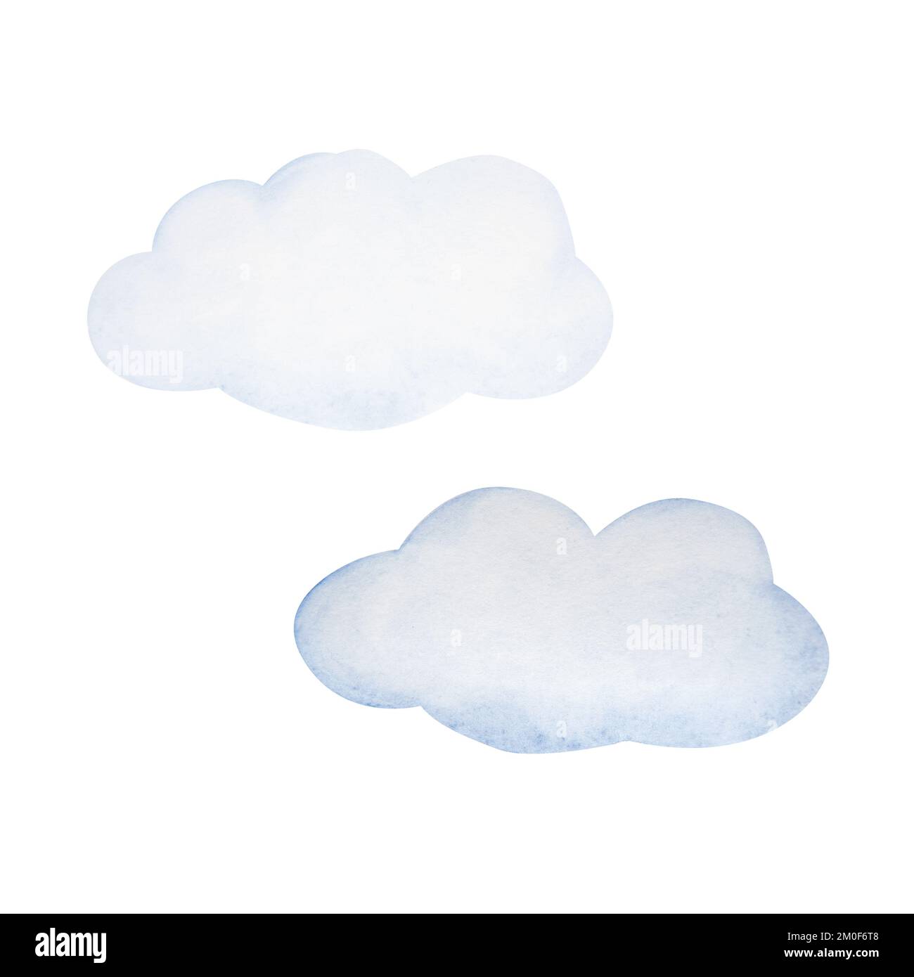 Watercolor illustration of clouds isolated Stock Photo - Alamy