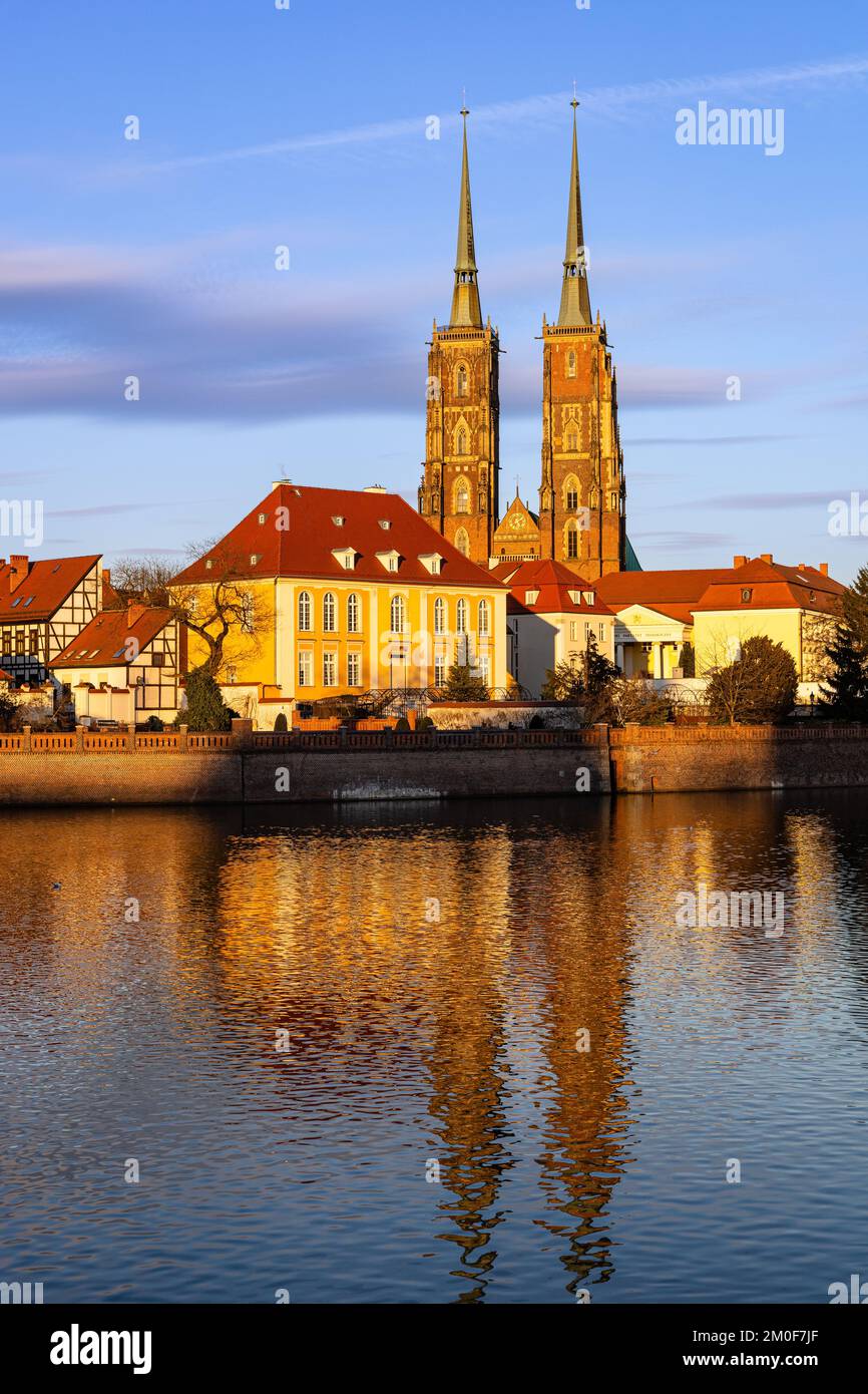 View of Cathedral of Saint John the Baptist, Gothic church with Neo ...