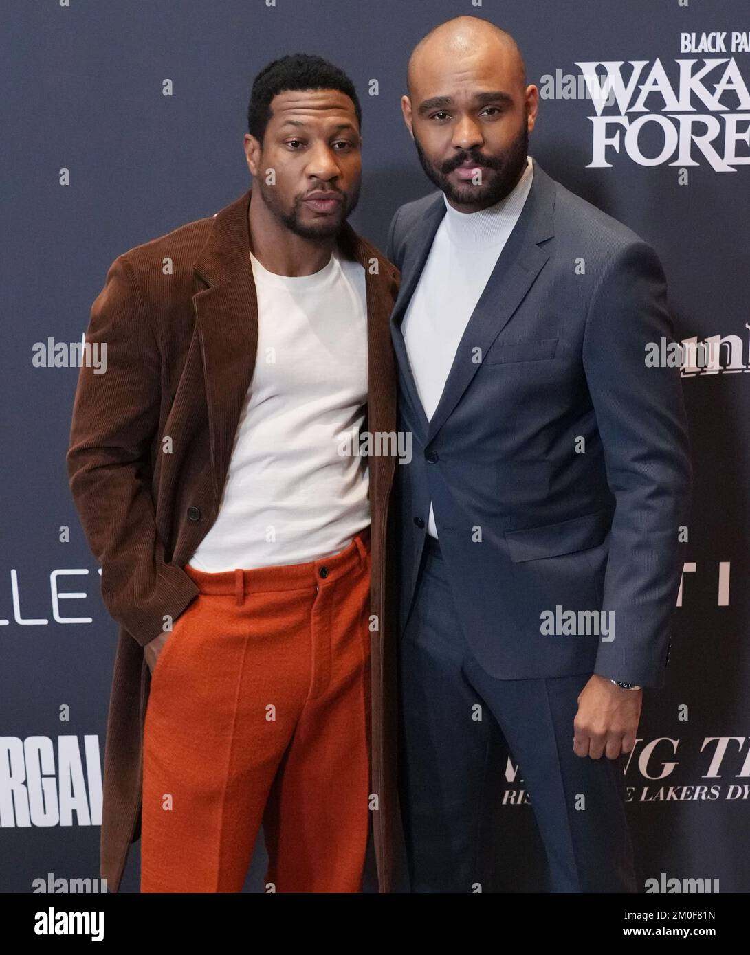 Los Angeles, CA on Monday, ?December 5, 2022. (L-R) Jonathan Majors and ...