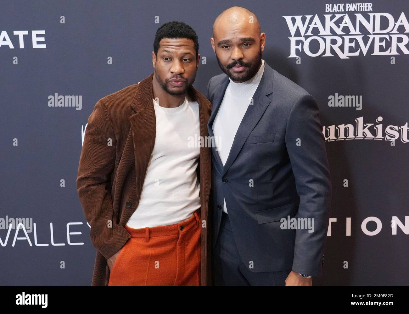 Los Angeles, CA on Monday, ?December 5, 2022. (L-R) Jonathan Majors and ...