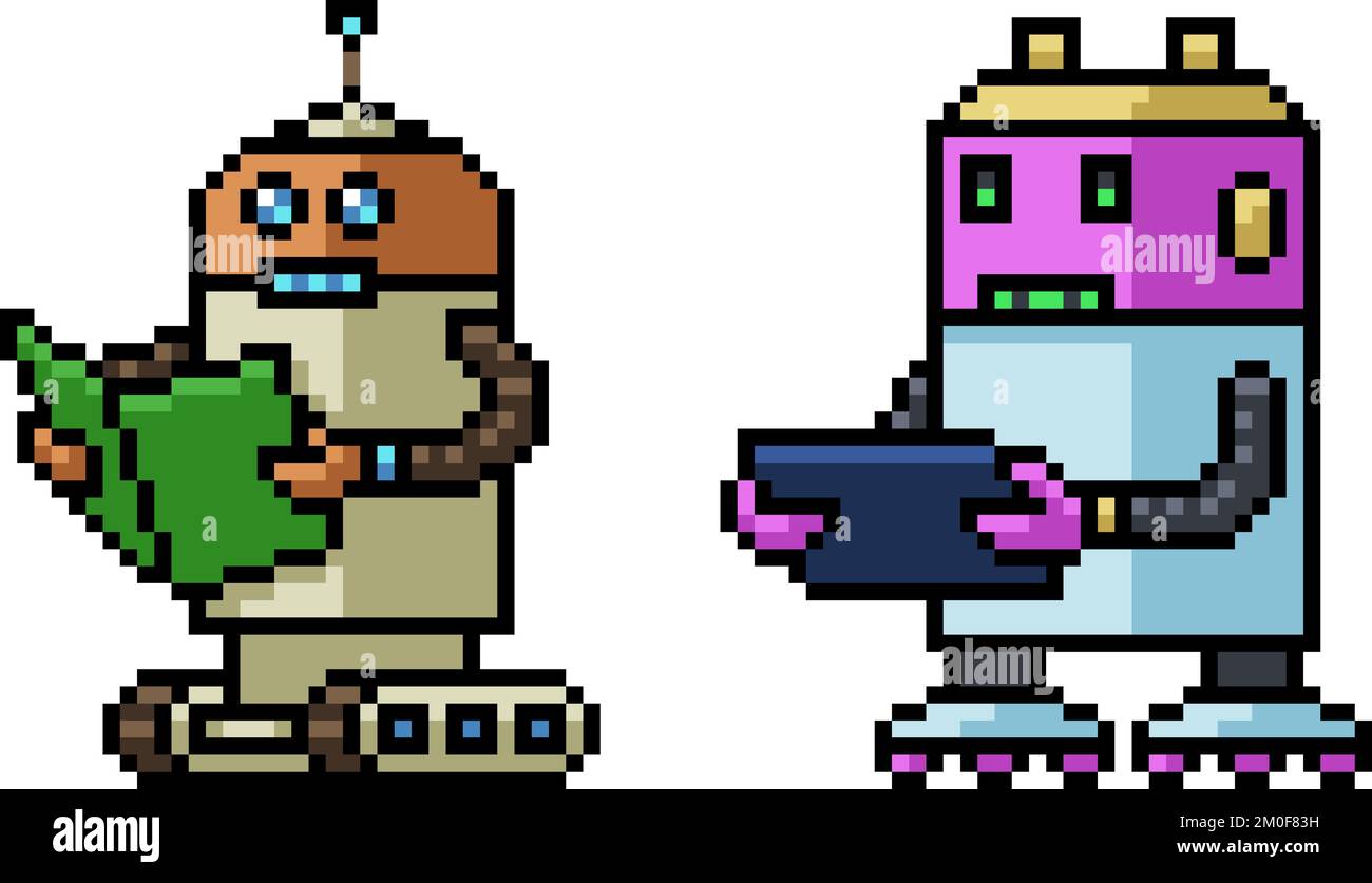 Pixel robot hi-res stock photography and images - Alamy