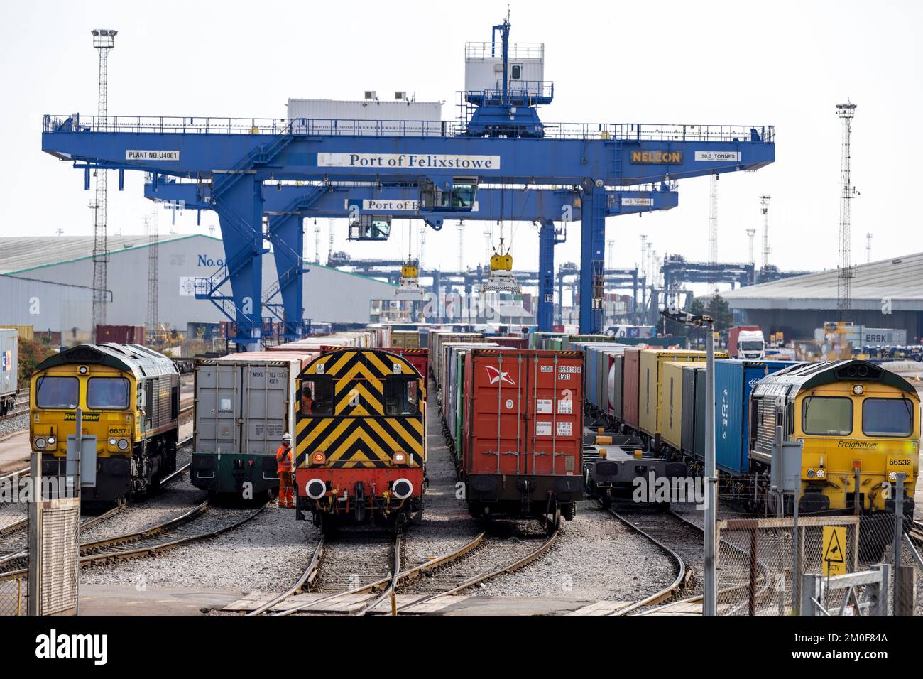 Rail terminal port of Felixstowe Suffolk UK Stock Photo - Alamy
