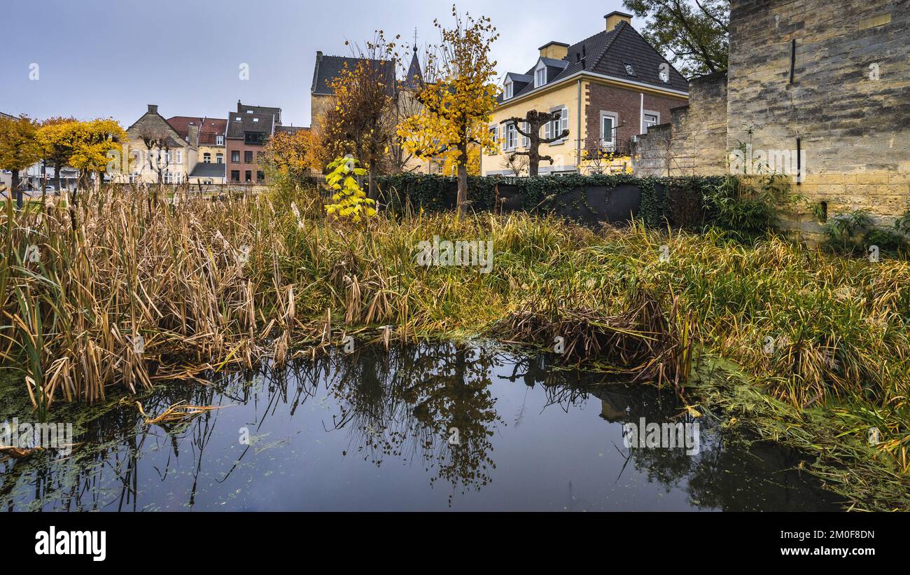 Beautiful buildings of the old center of Valkenburg Limburg, The ...