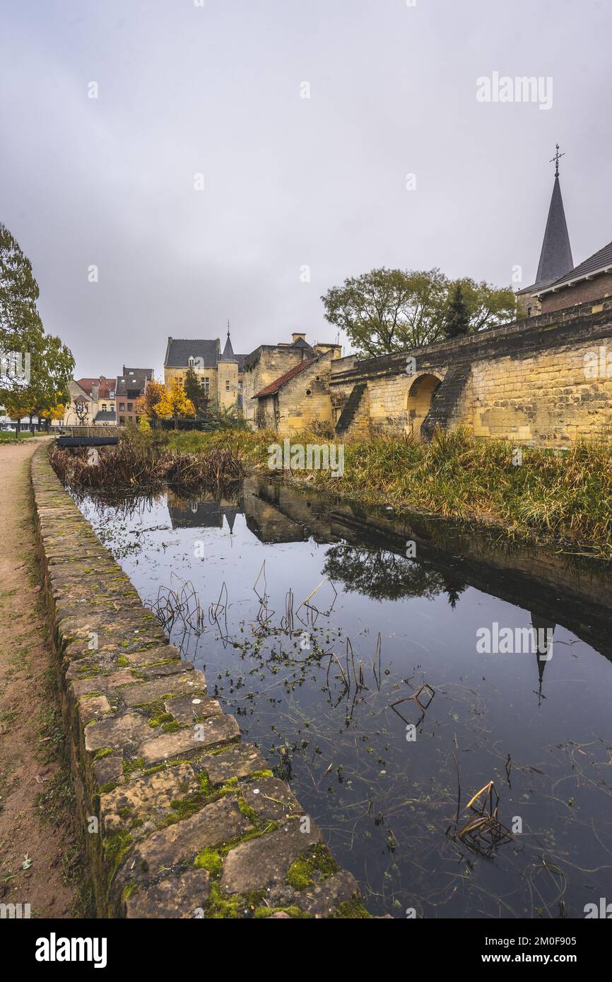 Beautiful buildings of the old center of Valkenburg Limburg, The ...