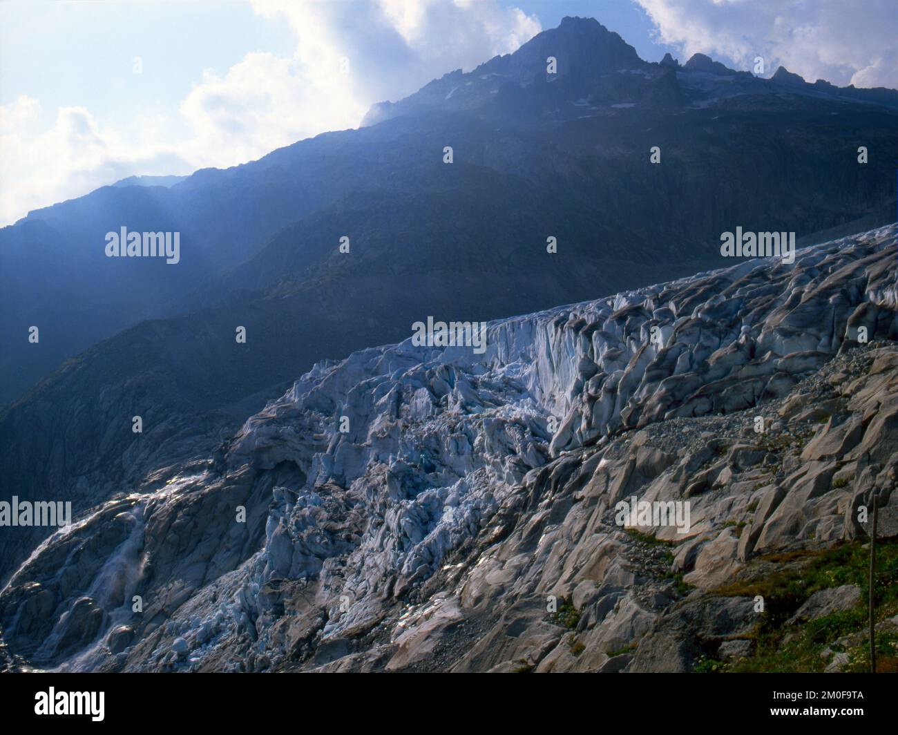 Rhone glacier in 1989, Switzerland, Valais Stock Photo - Alamy