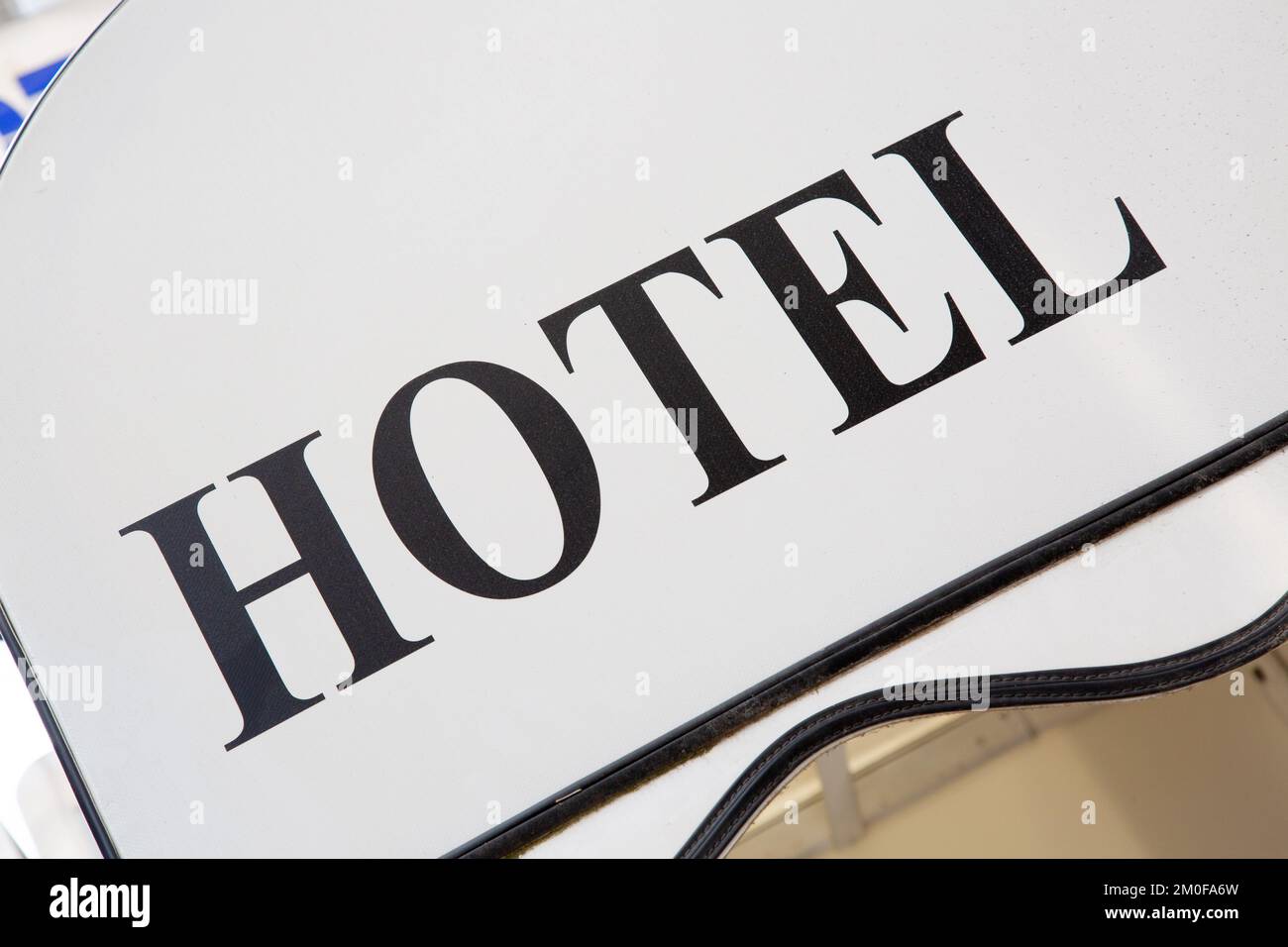 Hotel Sign on White Background Stock Photo - Alamy