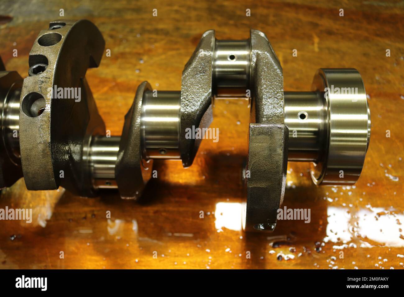 New crankshaft. Vehicle spare part Stock Photo - Alamy