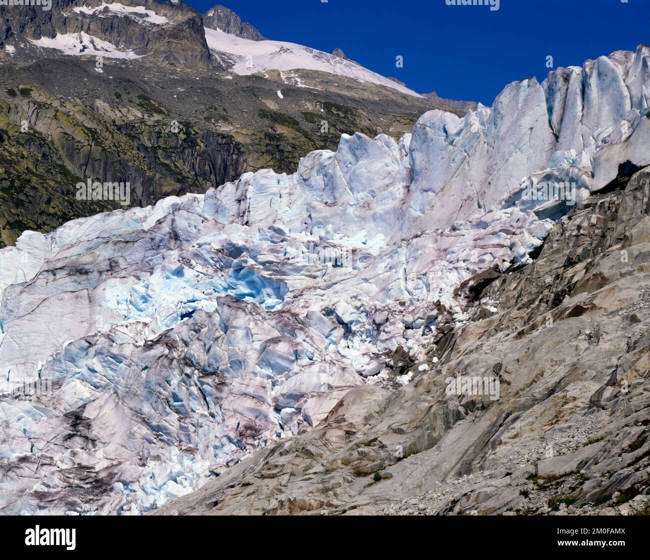 Rhone glacier in 1989, Switzerland, Valais Stock Photo - Alamy