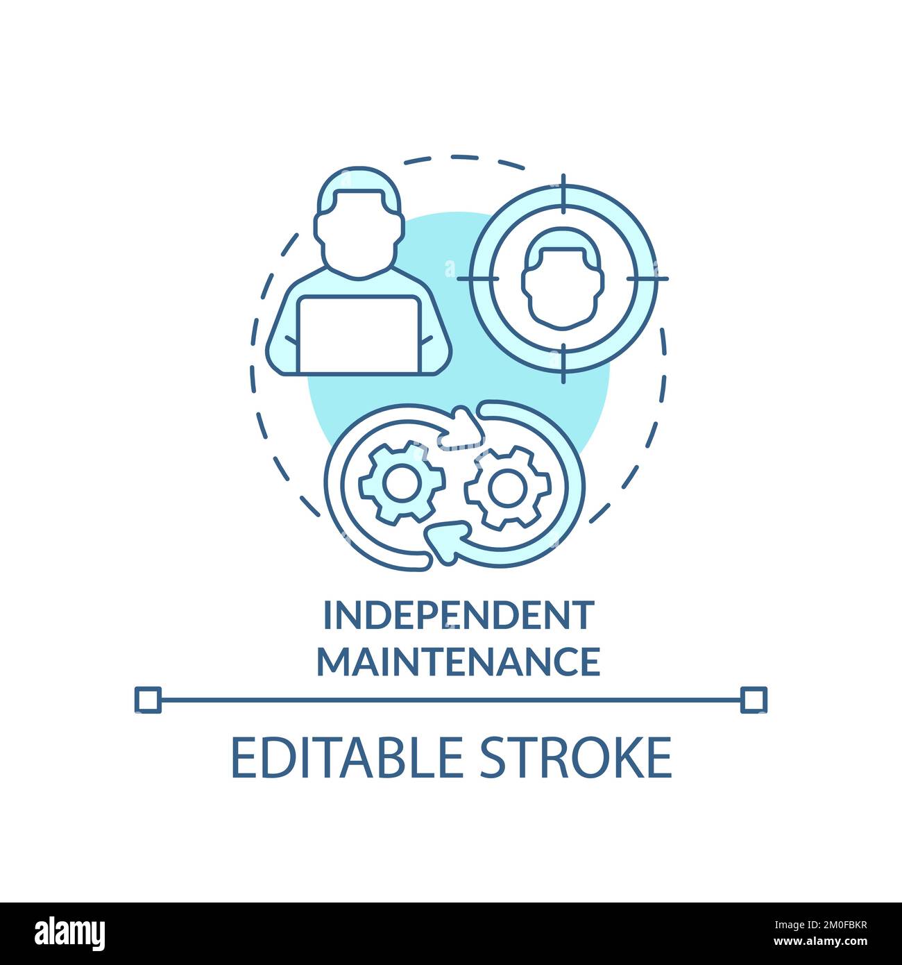 Independent maintenance turquoise concept icon Stock Vector Image & Art ...