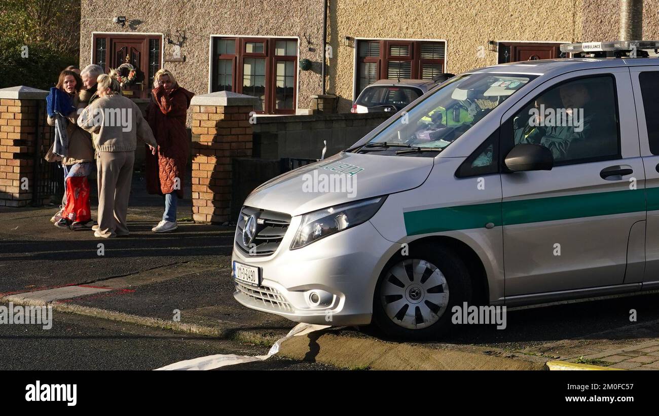 The body is removed from the scene in Ronanstown, Dublin, where a man ...