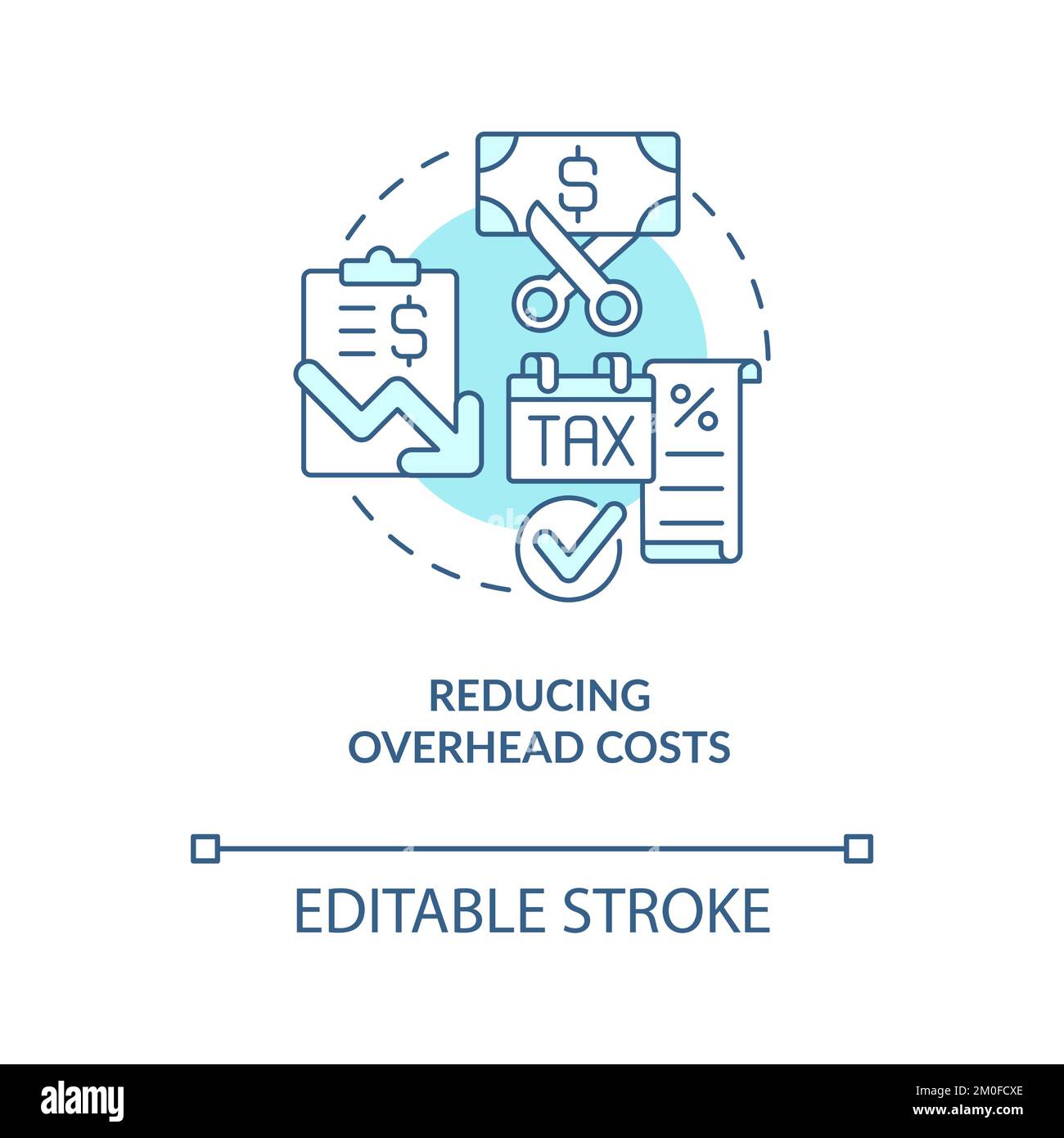 Reducing overhead costs turquoise concept icon Stock Vector Image & Art ... Reducing overhead costs turquoise concept icon Stock Vector Image & Art ...