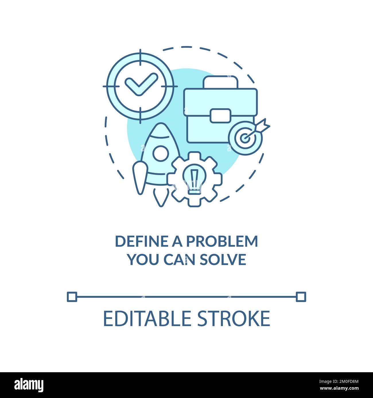 Define problem you can solve turquoise concept icon Stock Vector Image ...