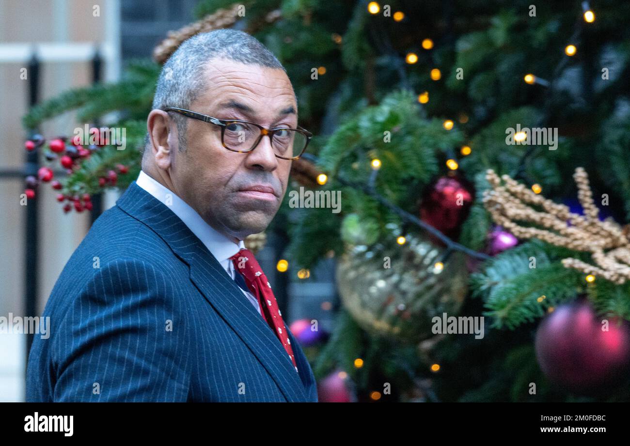 London, UK. 06th Dec, 2022. James Cleverly, Foreign Secretary, arrives ...