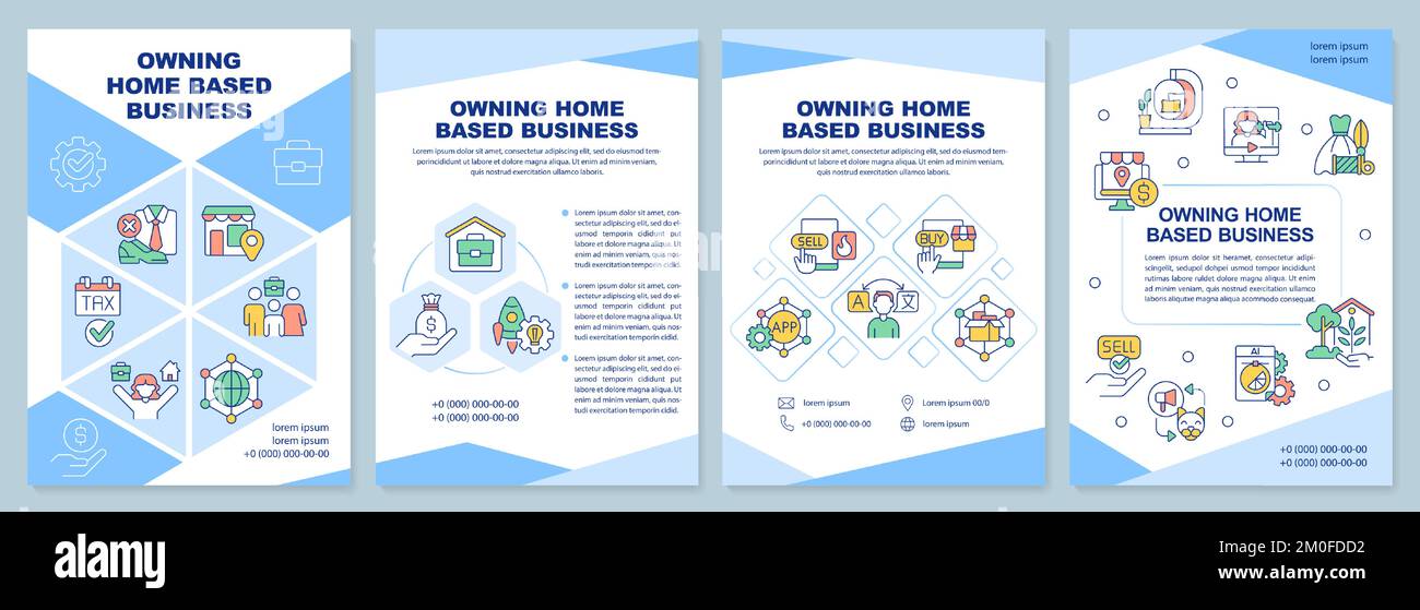Owning home based business brochure template Stock Vector Image & Art ...