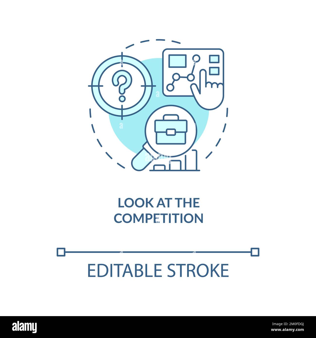 Competitors research turquoise concept icon Stock Vector Image & Art ...