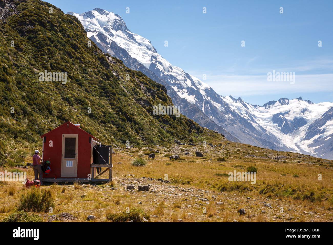 Hikers on Guided Walk Mount Cook New Zealand Stock Photo - Alamy