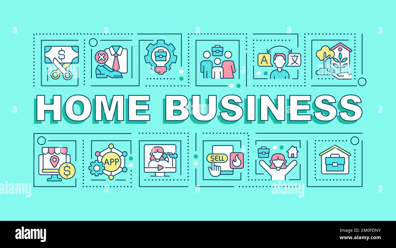 Home business word concepts light blue banner Stock Vector Image & Art ...