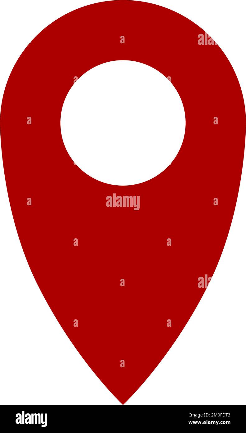 Red Location Pointer Pin or You Are Here Marker Sign Icon. Vector Image Stock Vector Image & Art ...