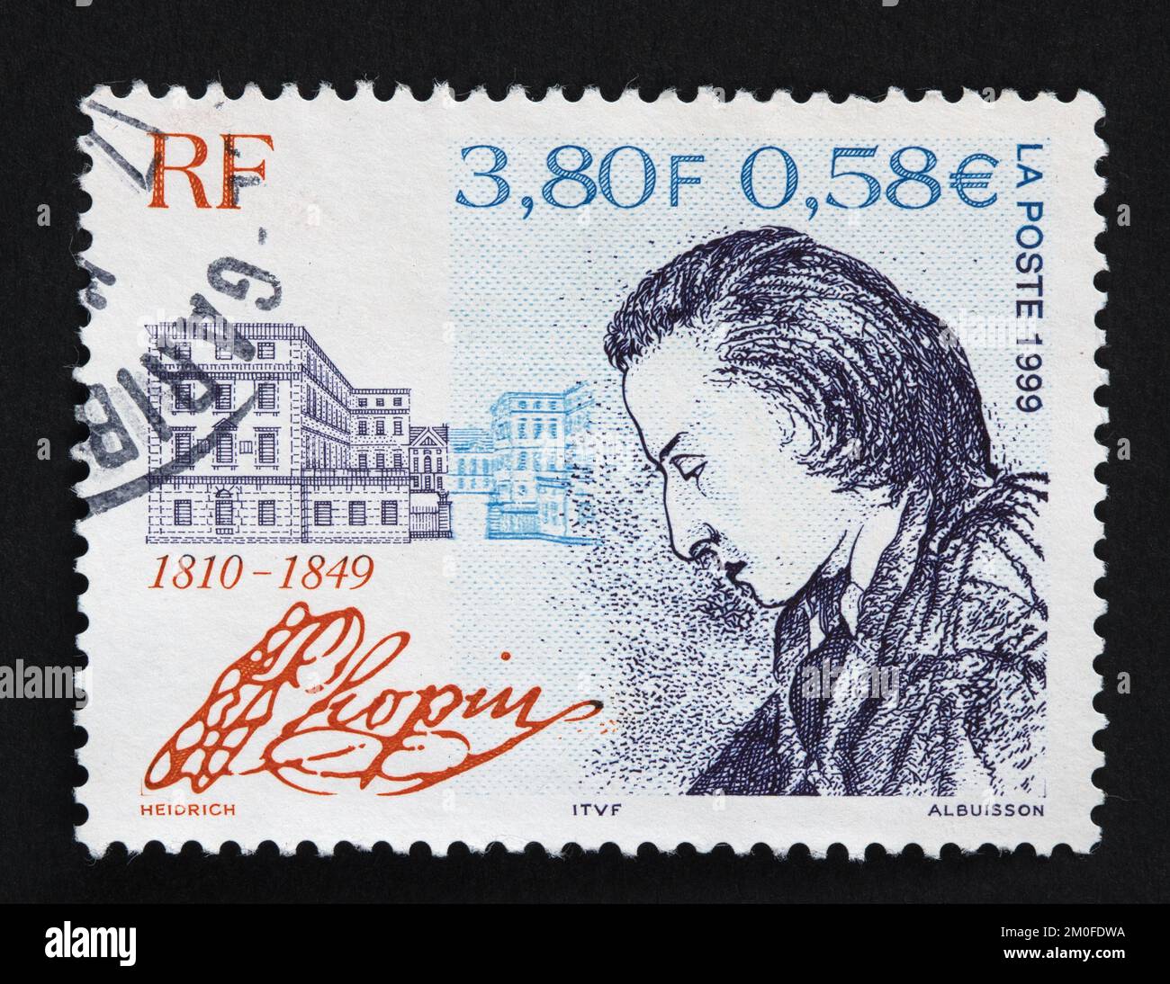 French postage stamp Stock Photo - Alamy