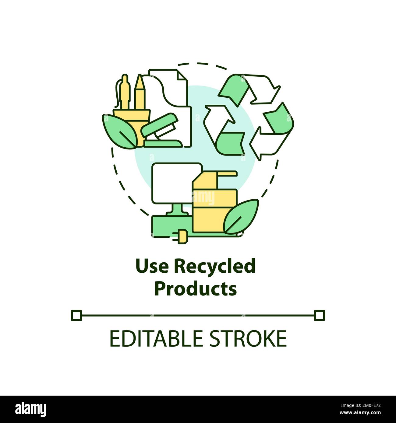 Use recycled products concept icon Stock Vector Image & Art - Alamy