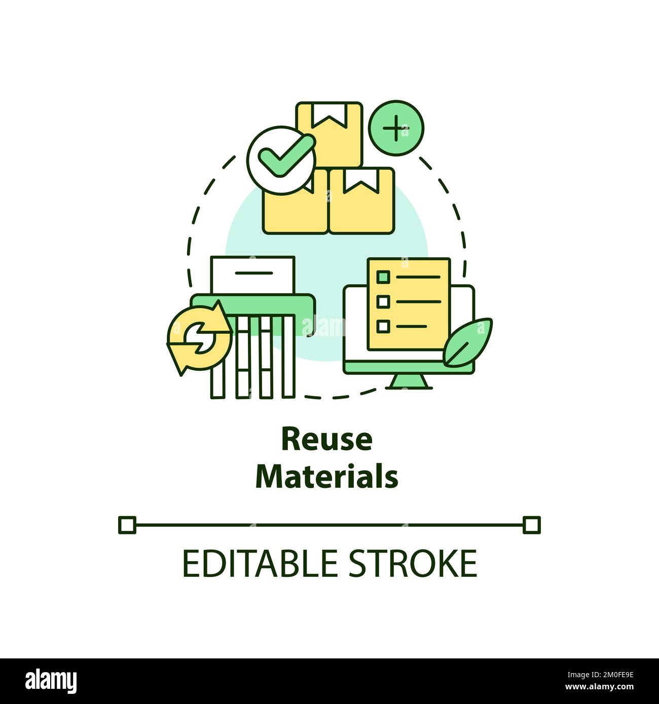 Reuse materials concept icon Stock Vector Image & Art - Alamy