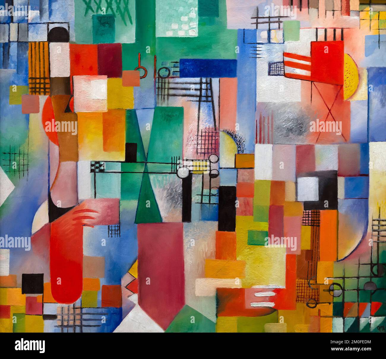 The Small Picture with the Grid Motif, Georg Muche, 1917, Berlin Neue ...