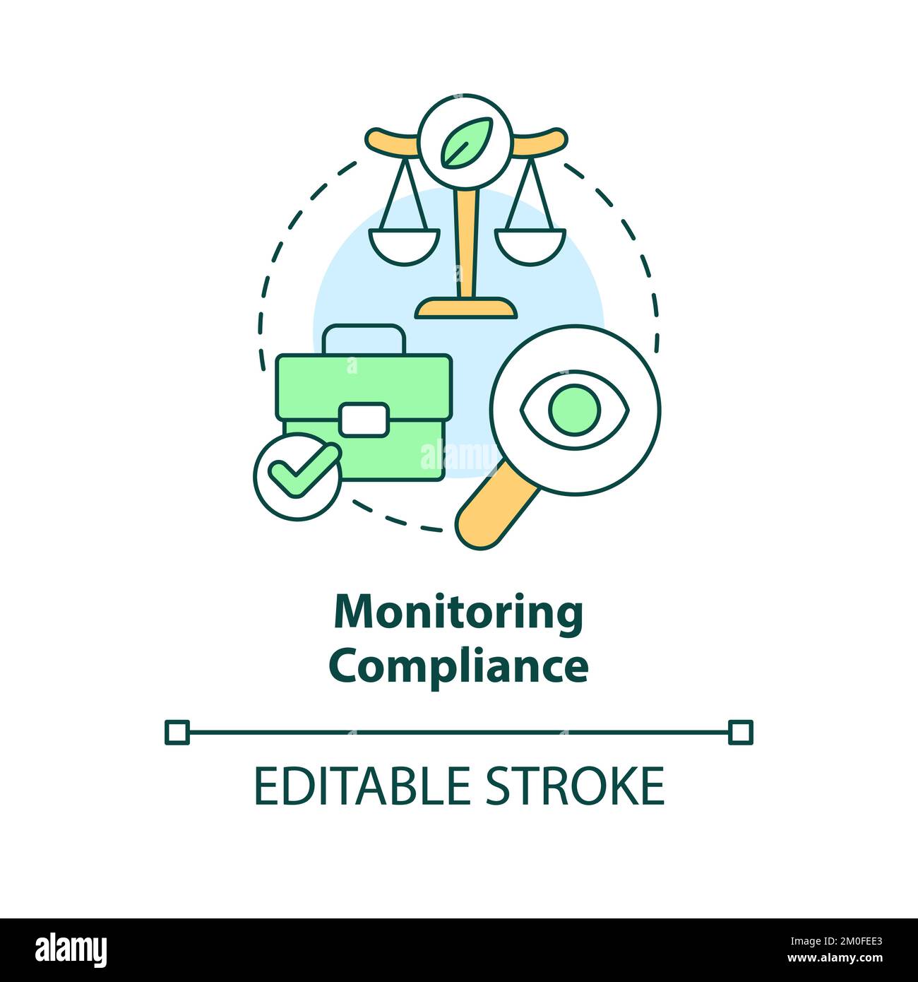 Monitoring compliance concept icon Stock Vector Image & Art - Alamy