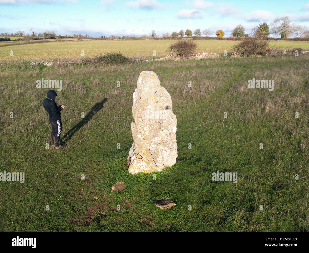The Hawkstone neolithic ancient standing stone. Dean. Cotswolds ...