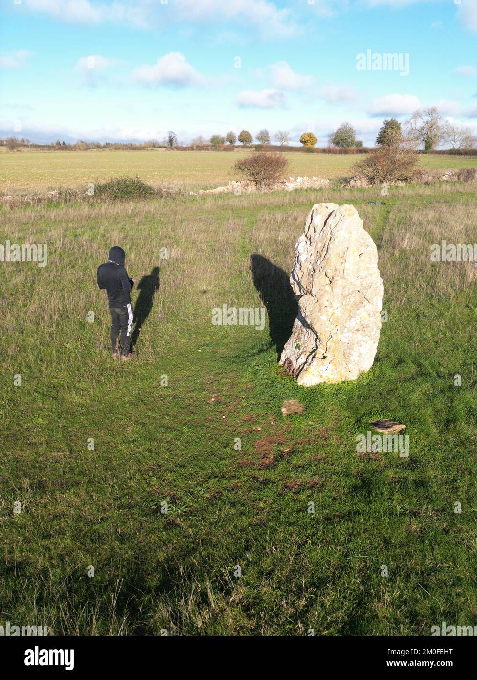 The Hawkstone neolithic ancient standing stone. Dean. Cotswolds ...