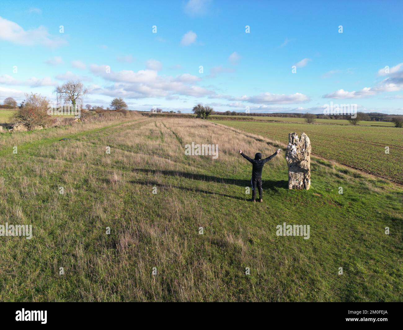 The Hawkstone neolithic ancient standing stone. Dean. Cotswolds ...