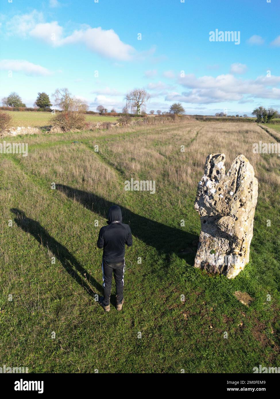 The Hawkstone neolithic ancient standing stone. Dean. Cotswolds ...