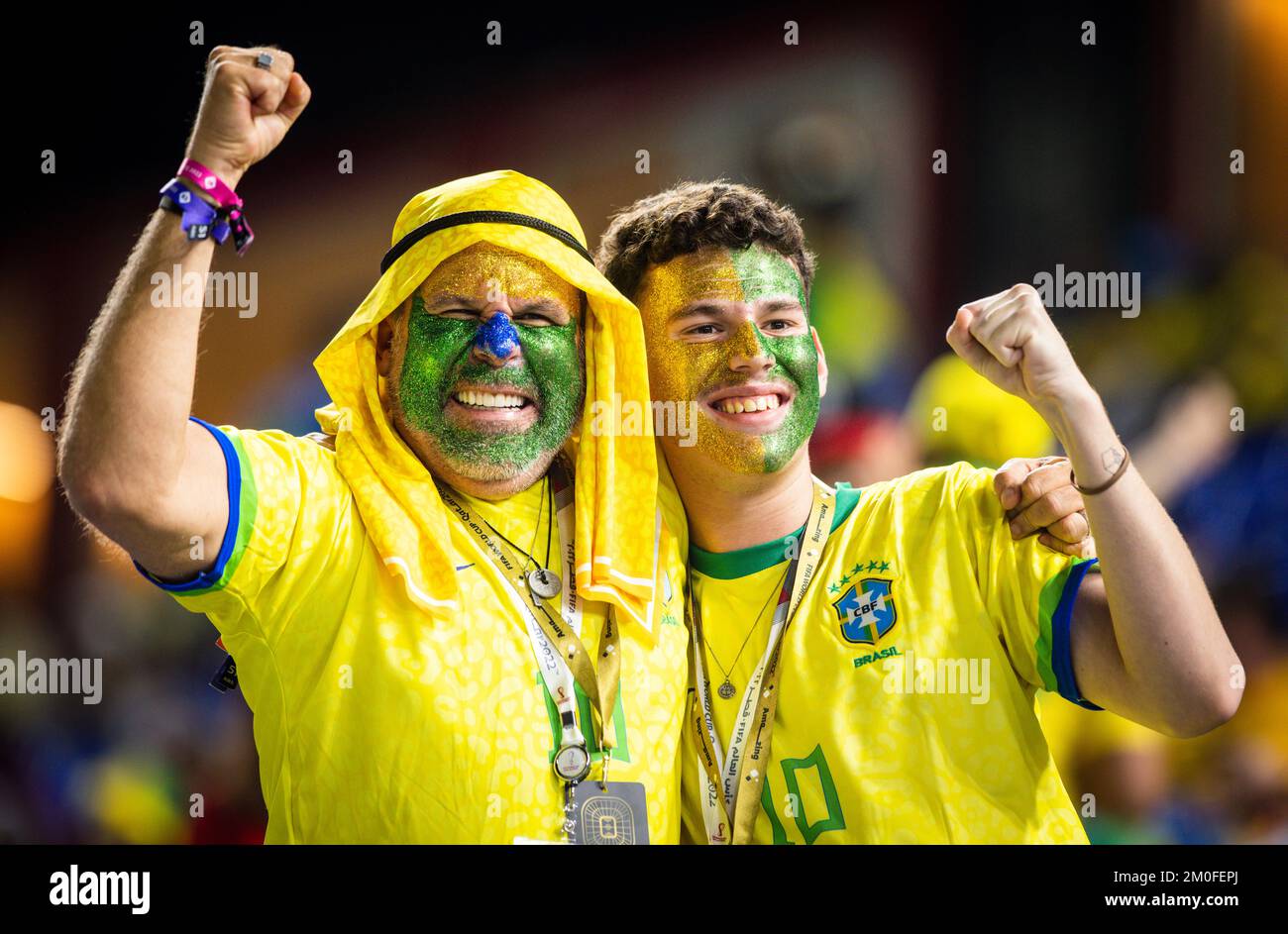 Doha, Qatar. 5th Dec, 2022. Brazilian fans Brazil - Korea Republic ...
