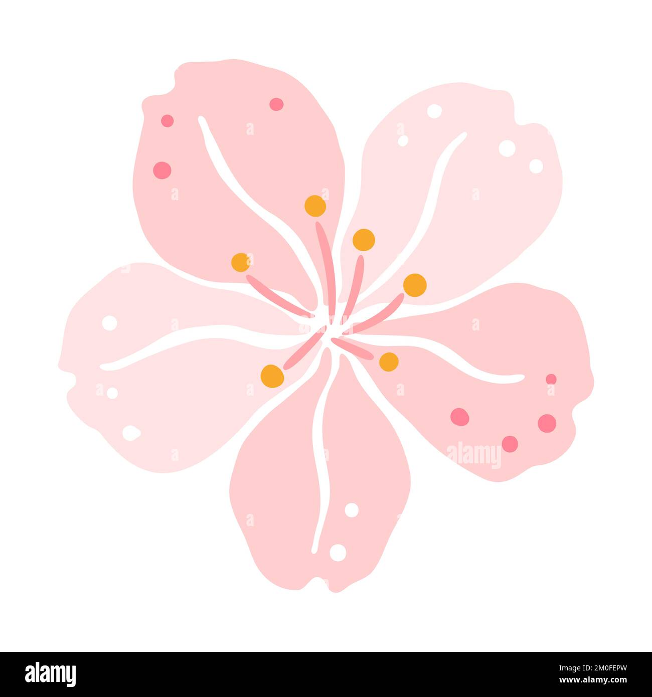 Illustration of sakura flower. Beautiful decorative plant Stock Vector ...