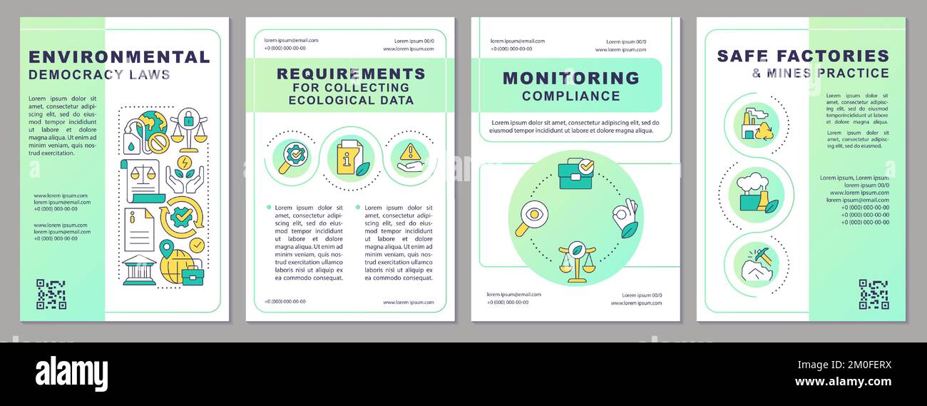 Environmental democracy law green brochure template Stock Vector Image ...
